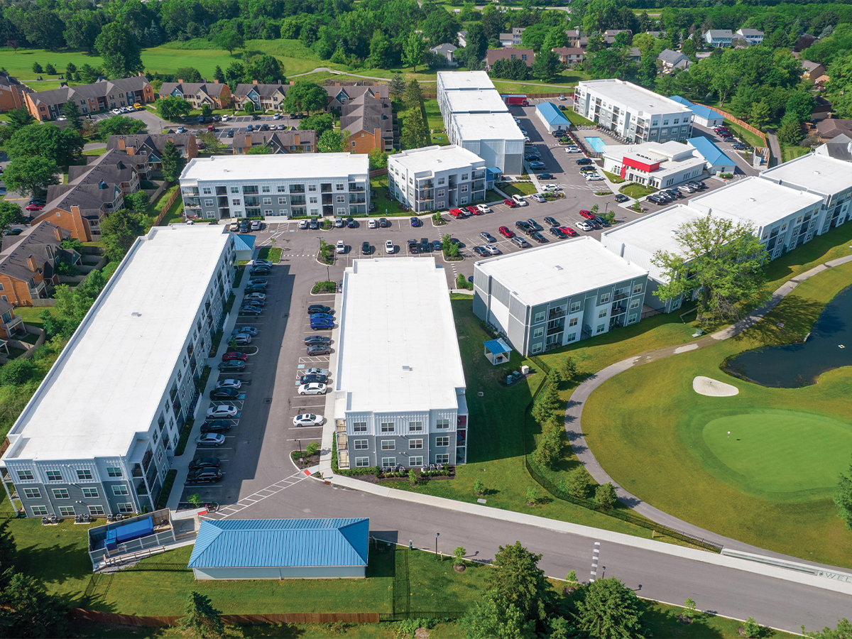 aerial image – Turtle Parc Apartments